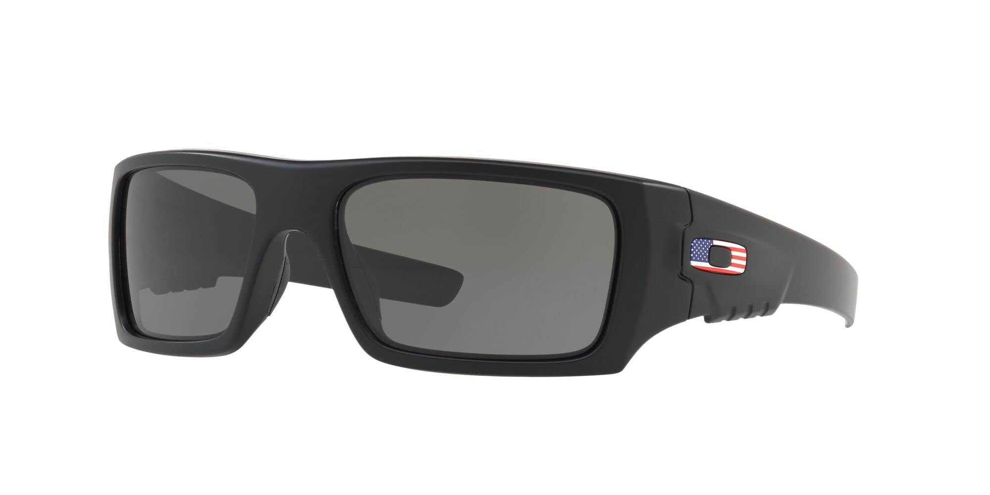 Oakley Men's OO9253 Det Cord Rectangular Sunglasses, SI Matte Black/USA Icon, 61 mm