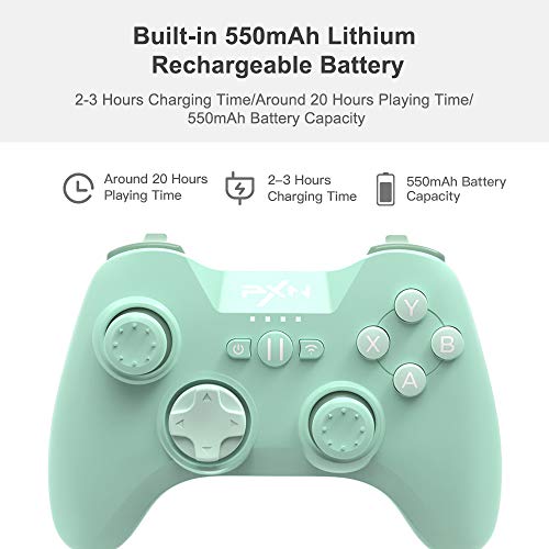 PXN 6603 MFi Controller Wireless Game Controller Portable Joystick Vibration Handle Gamepad for IPhone/IPad/IPod Touch/Apple TV (Green)