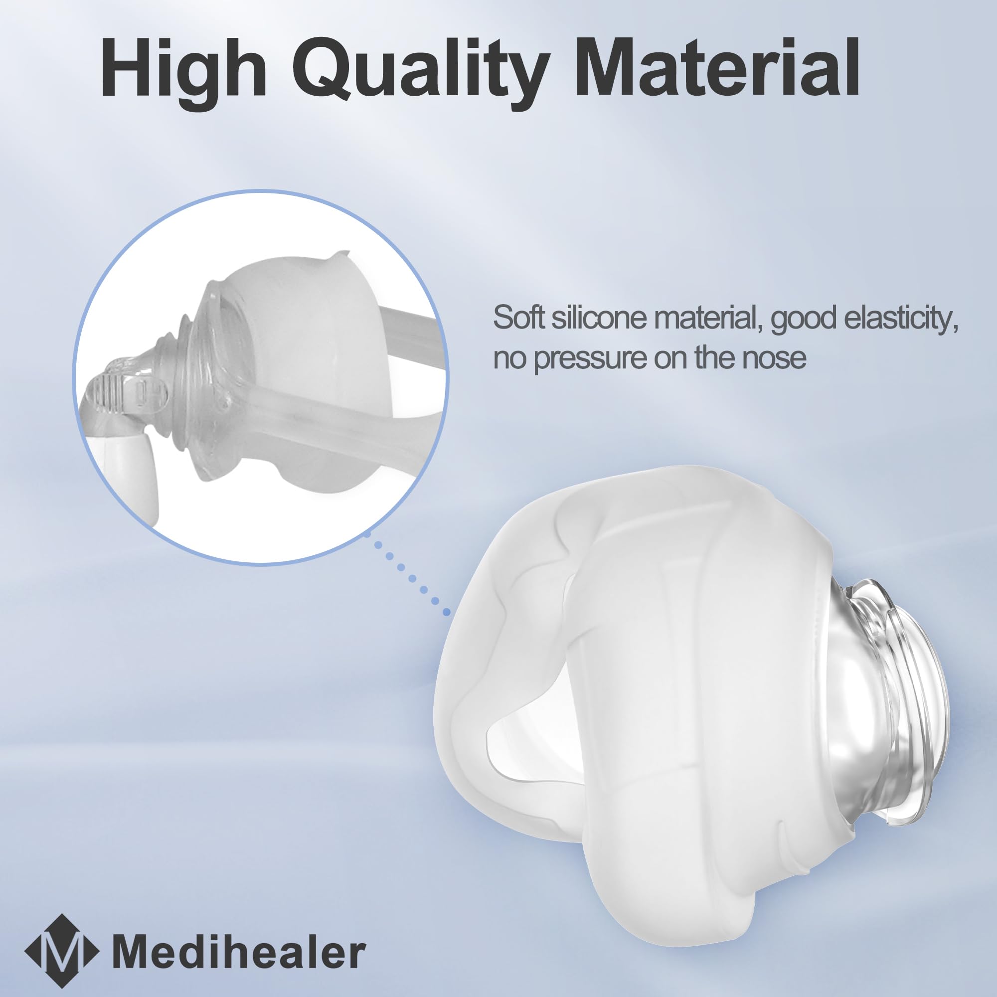 2 Packs Replacement Cushion for Wisp, Nasal Replacement Cushion for Wisp Fabric and Silicone Frame,Not Fit Dreamwisp,Great Value Supplies by Medihealer(S)