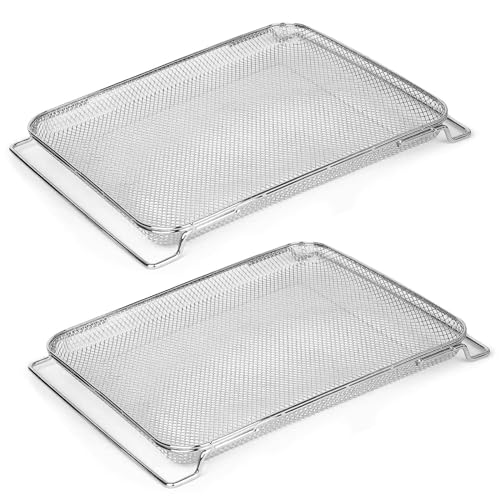 DT251 Air Fry Basket Replacement Compatible with Ninja Foodi DT251, DT201, DT200 Air Fryer Oven, Stainless Steel Air Fryer Basket, Ideal Accessories for Air Frying and Dehydrating, 2 Pack