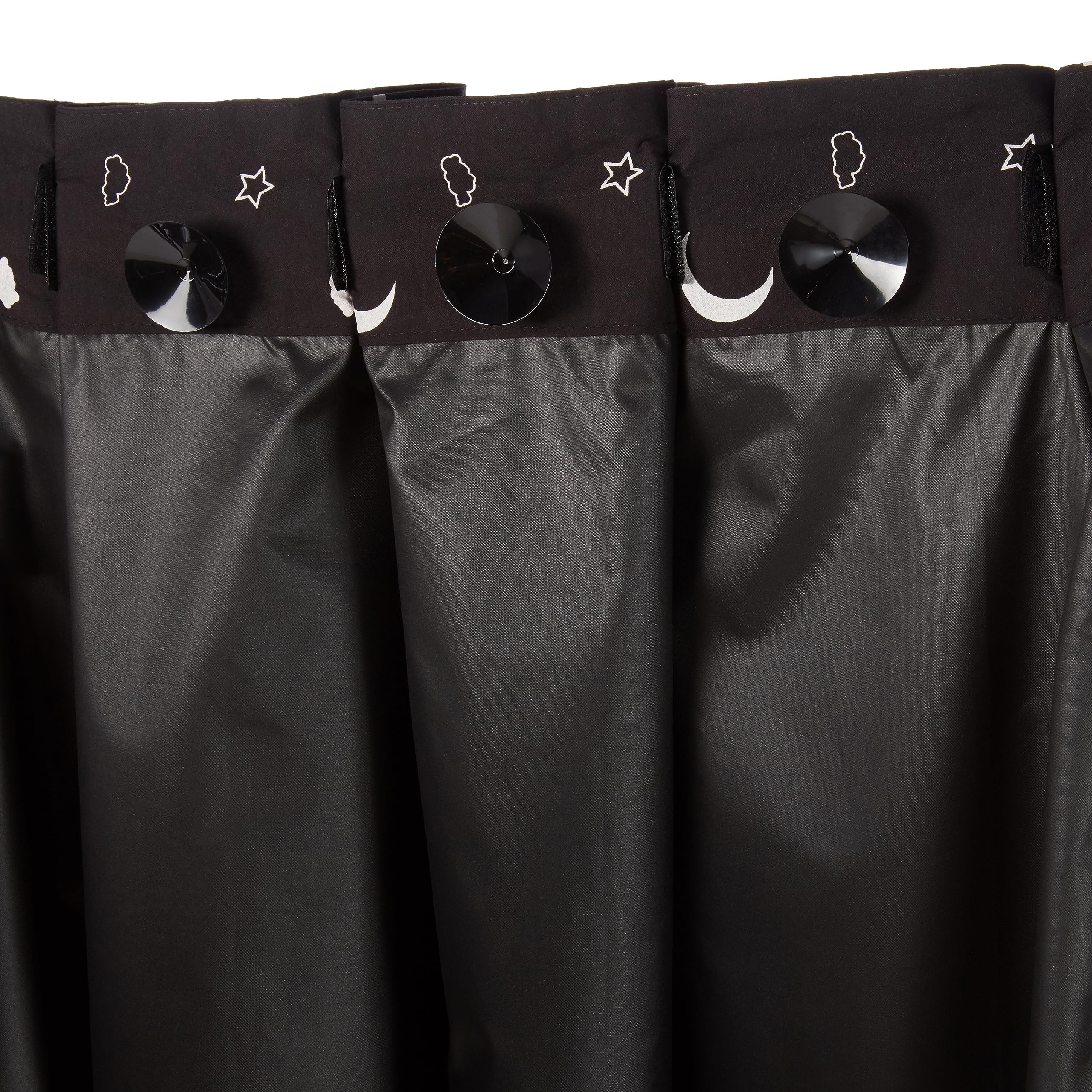 Amazon Basics Portable Window Blackout Curtain Shade with Suction Cups for Travel, Kids, and Baby Nursery - 50" x 78", Moon & Stars - 1-Pack