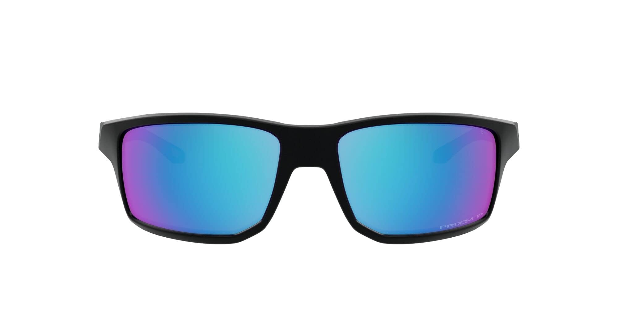 Oakley Men's OO9449 Gibston Square Sunglasses, Matte Black Silver Icon/Prizm Sapphire Iridium Polarized, 60 mm