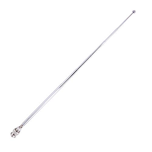 Fancasee BNC Radio Antenna with BNC Male Plug Jack Connector Adapter Telescopic Stainless Steel HF VHF UHF BNC Antenna for Portable Mobile Handheld Radio Scanner Police Scanner Receiver