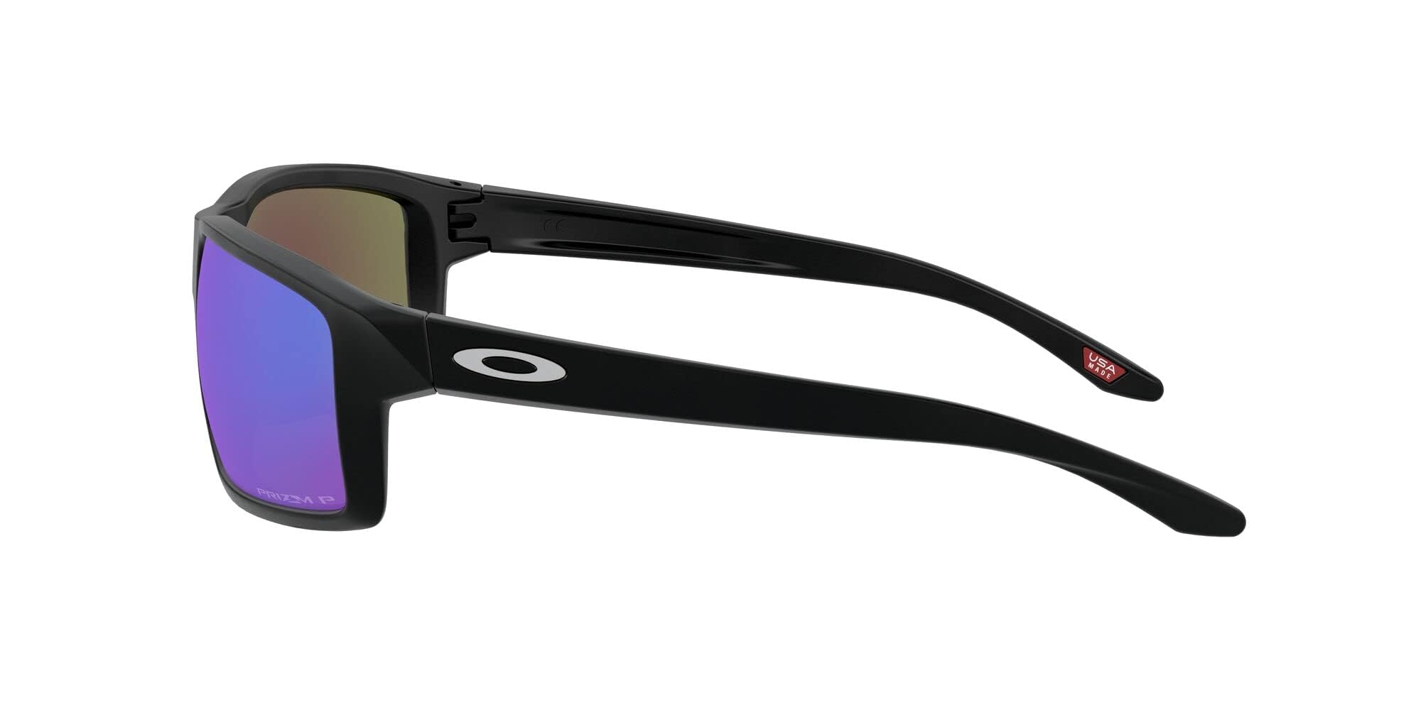 Oakley Men's OO9449 Gibston Square Sunglasses, Matte Black Silver Icon/Prizm Sapphire Iridium Polarized, 60 mm