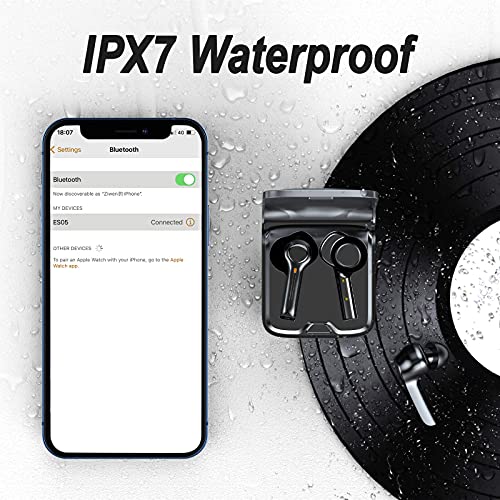 Lunjee TWS Wireless Earbuds,Touch Control Bluetooth Headphones with Wireless Charging Case,IPX7 Waterproof Stereo Earphones in-Ear Built-in Mic Headset