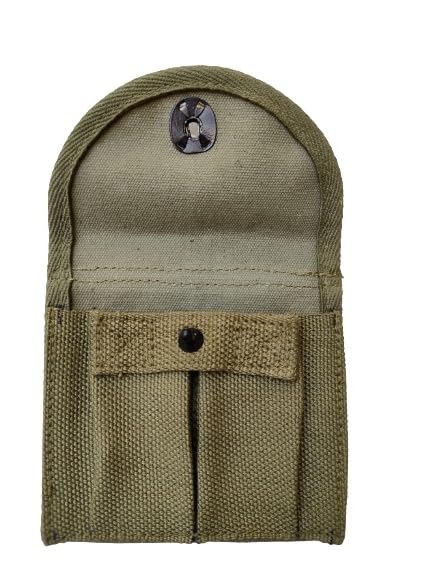 (Pack of 2) U.S WWII M1 Carbine Buttstock Ammo Ammunition Cartridge Magazine Pouch WW2