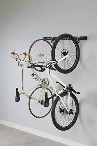 Rubbermaid FastTrack Garage Storage Bike Storage Kit, 3 Piece, All in One Rail Hook Kit Organizer, Heavy Duty Organization for Home/Garage/Wall/Shed