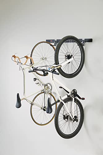 Rubbermaid FastTrack Garage Storage Bike Storage Kit, 3 Piece, All in One Rail Hook Kit Organizer, Heavy Duty Organization for Home/Garage/Wall/Shed
