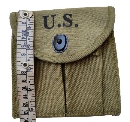 (Pack of 2) U.S WWII M1 Carbine Buttstock Ammo Ammunition Cartridge Magazine Pouch WW2