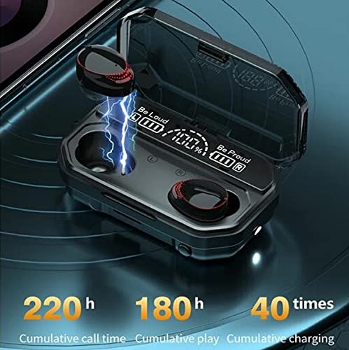 LIZHOUMIL Wireless Earbuds Environmental Noise Cancellation,A18 Bluetooth 5.1 in-Ear Headphones,Waterproof Stereo Earphones with Mic USB-C Charging Case,Built-in Mic Headset Bass for Sport Black