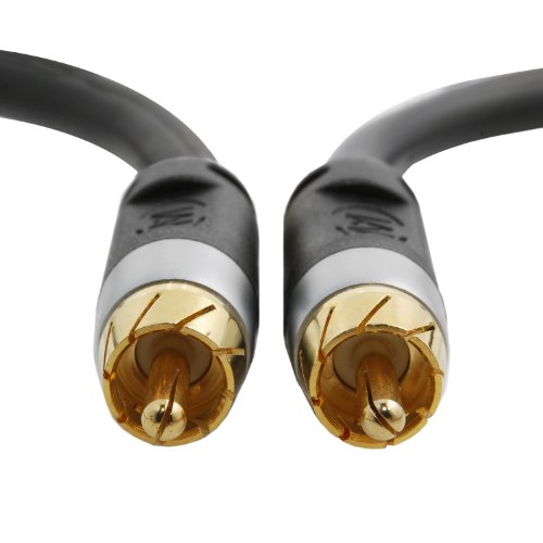 Mediabridge⢠Ultra Series Digital Audio Coaxial Cable (15 Feet) - Dual Shielded with RCA to RCA Gold-Plated Connectors - Black - (Part# CJ15-6BR-G2)