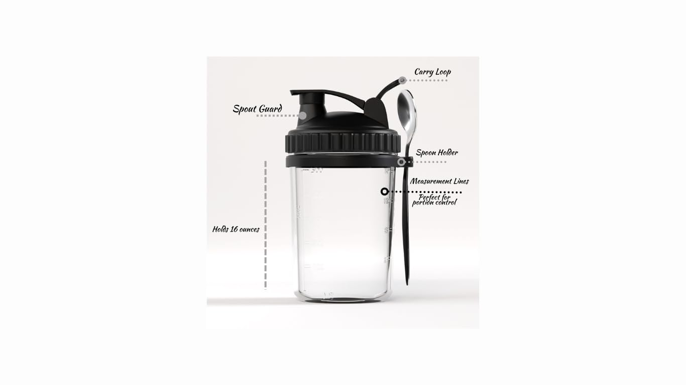 BoeBloom Mason Jars Overnight Oats - Overnight Oats Jars with Lid and Spoon - Overnight Oats Containers with Lids Glass - Overnight Oatmeal Jars - Glass Oatmeal Container