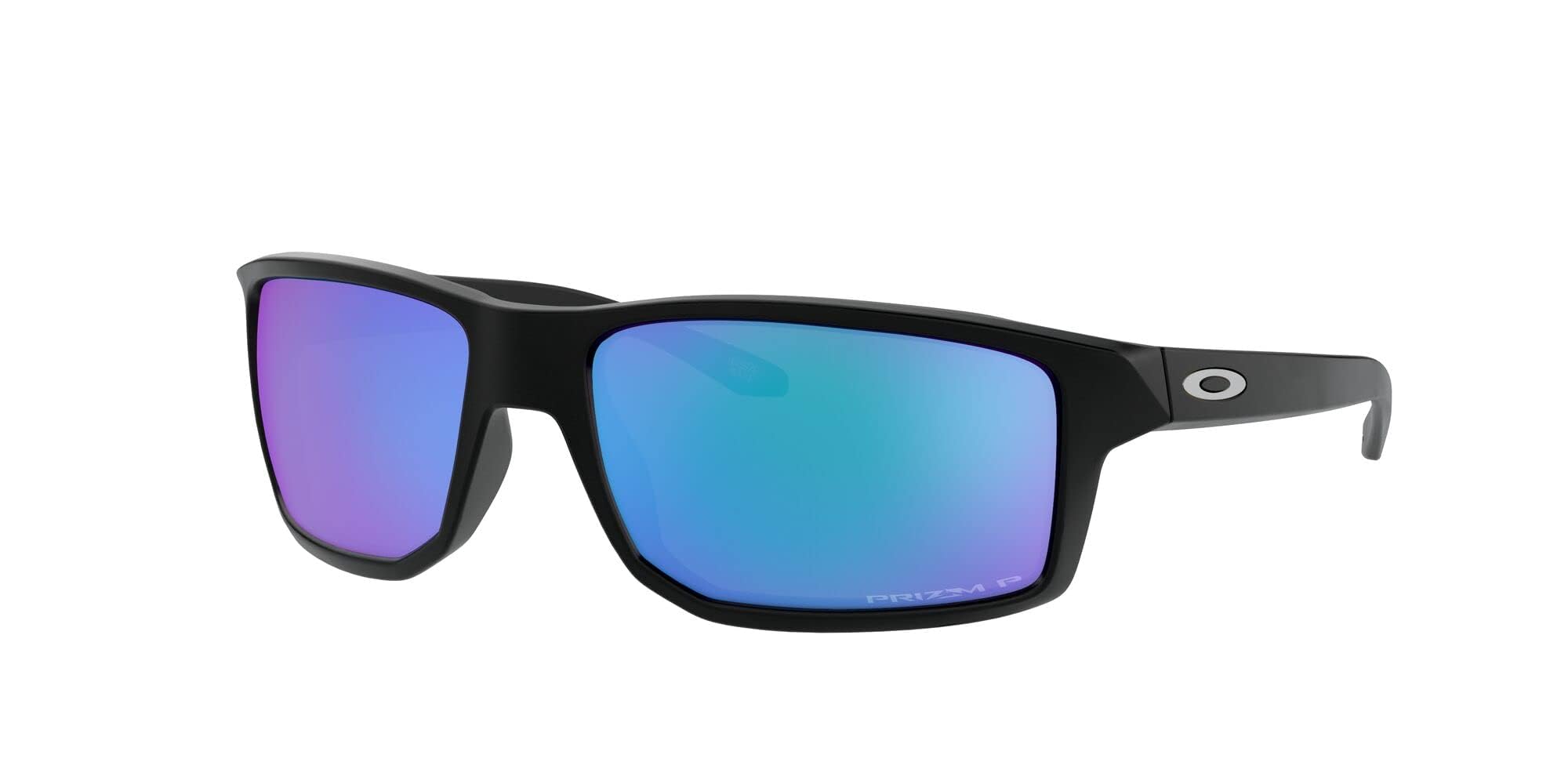 Oakley Men's OO9449 Gibston Square Sunglasses, Matte Black Silver Icon/Prizm Sapphire Iridium Polarized, 60 mm