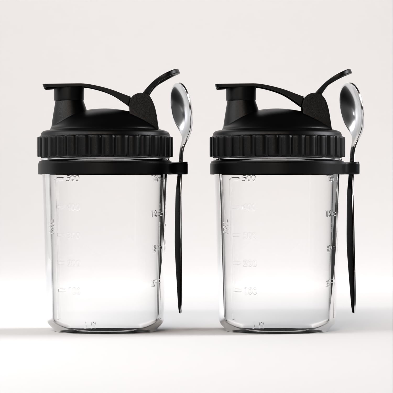 BoeBloom Mason Jars Overnight Oats - Overnight Oats Jars with Lid and Spoon - Overnight Oats Containers with Lids Glass - Overnight Oatmeal Jars - Glass Oatmeal Container