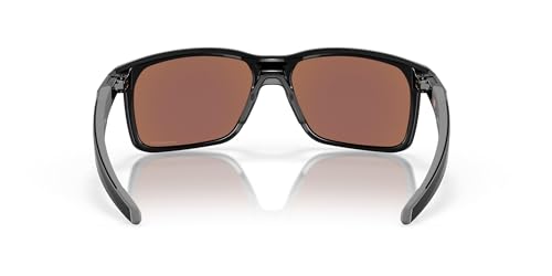 Oakley Men's Oo9460 Portal X Rectangular Sunglasses, Polished Black/Prizm Deep Water Polarized, 59 mm