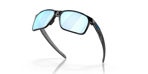 Oakley Men's Oo9460 Portal X Rectangular Sunglasses, Polished Black/Prizm Deep Water Polarized, 59 mm