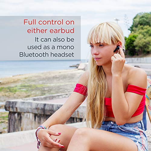 Motorola VerveBuds 500 True Wireless in-Ear Headphones - Cordless Earbuds with Microphone - Use as a Mono Bluetooth 5.0 Headset - Stereo Sound, Dual Mic, 9 Hours Playtime - Voice Assistant Compatible