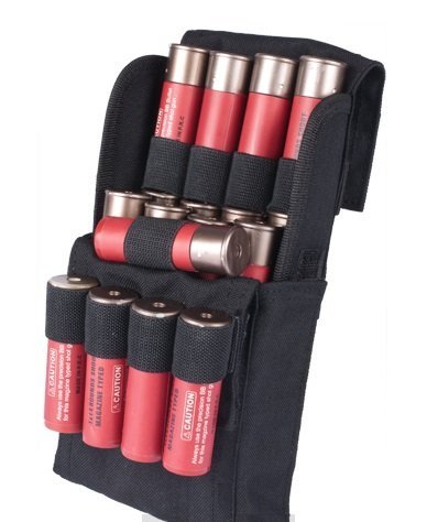 Ultimate Arms Gear Tactical Stealth Black Molle 25 Shot Shell Ammunition Ammo Reload Carrier Pouch For 12 Gauge Shotgun Rounds