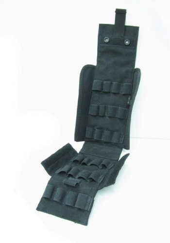 Ultimate Arms Gear Tactical Stealth Black Molle 25 Shot Shell Ammunition Ammo Reload Carrier Pouch For 12 Gauge Shotgun Rounds
