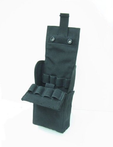 Ultimate Arms Gear Tactical Stealth Black Molle 25 Shot Shell Ammunition Ammo Reload Carrier Pouch For 12 Gauge Shotgun Rounds