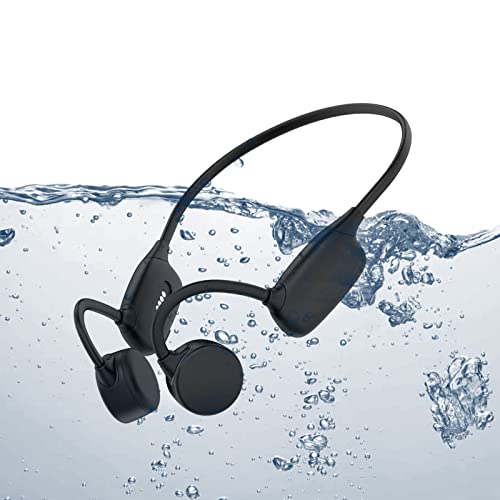 ESSONIO Swimming Headphones Bone Conduction Headphones Bluetooth Headphone for Swiming IPX8 Waterproof Headphones, Built-in 32g Memory