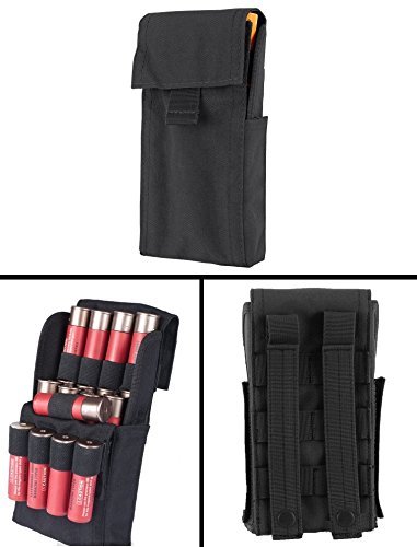 Ultimate Arms Gear Tactical Stealth Black Molle 25 Shot Shell Ammunition Ammo Reload Carrier Pouch For 12 Gauge Shotgun Rounds