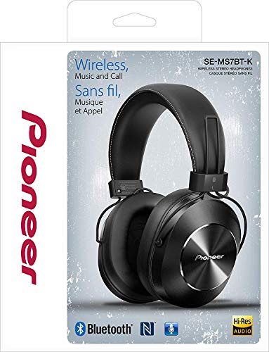 PIONEER Bluetooth and High-Resolution Over Ear Wireless Headphone, Black (SE-MS7BT-K)