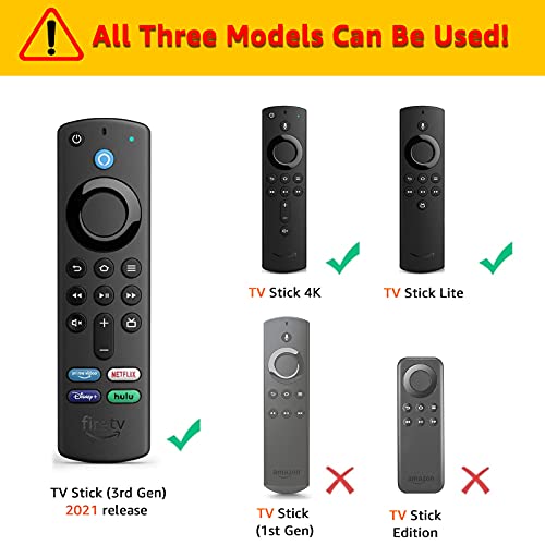 Xieen(2PCS) Fire tv Remote Cover(3rd Gen)(2021 Release), Fire Stick Remote Case Glow in The Dark, Light Weight, Anti Slip, Shock Proof(Glow Blue+Glow Green)