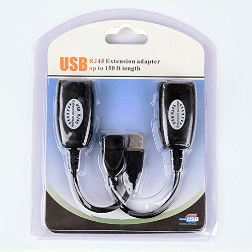 USB Over RJ45,USB RJ45 Extender Over Cat5/Cat5e /Cat6 Cable Extension Cable Connector Adapter - Up to 150ft Length, Printer