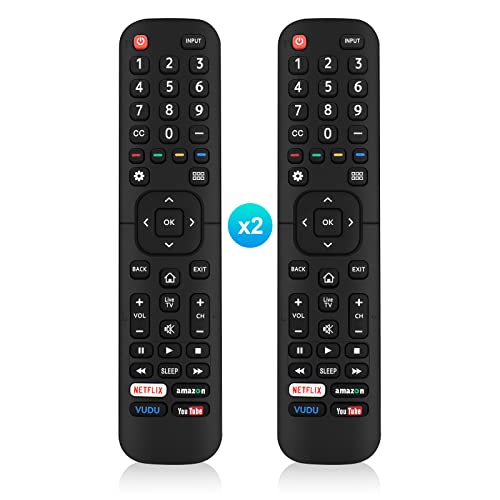 2PCS EN2A27 Replacement Remote Control Compatible with All Hisense 4K LED LCD HDTV UHD Smart TVs EN2A127H EN2A27HT EN2AN27H EN2AS27H EN2B27 EN2C27 EN2D27 EN2G27 EN33922A EN33924HS EN33925A