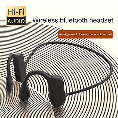 ZTGD BL09 Wireless Bluetooth Bone Conduction Headphones Bluetooth-Compatible IPX5 Life Waterproof Long Standby Stereo Wireless Hanging-Ear Earphone for Sports Black