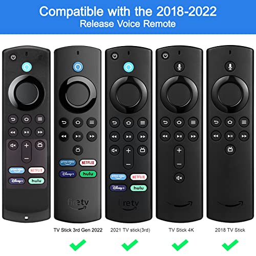 Remote Cover for FirTV Stick 4k Max/FirTV Stick (3rd Gen) 2021/FirTV Stick (2nd Gen and 3rd Gen)/Firstick 4k 2018(2020) Silicone Remote Sleeve Cover-Black