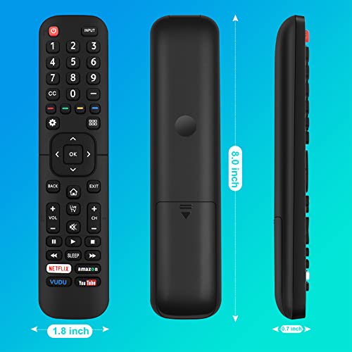 2PCS EN2A27 Replacement Remote Control Compatible with All Hisense 4K LED LCD HDTV UHD Smart TVs EN2A127H EN2A27HT EN2AN27H EN2AS27H EN2B27 EN2C27 EN2D27 EN2G27 EN33922A EN33924HS EN33925A