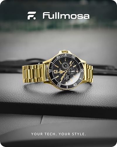 Fullmosa 18mm Stainless Steel Watch band, Quick Release Link Watch Strap Bracelet Compatible with Garmin Vivoactive 4S/Vivomove 3S/Active S/Venu 2S/Move 3S, Golden
