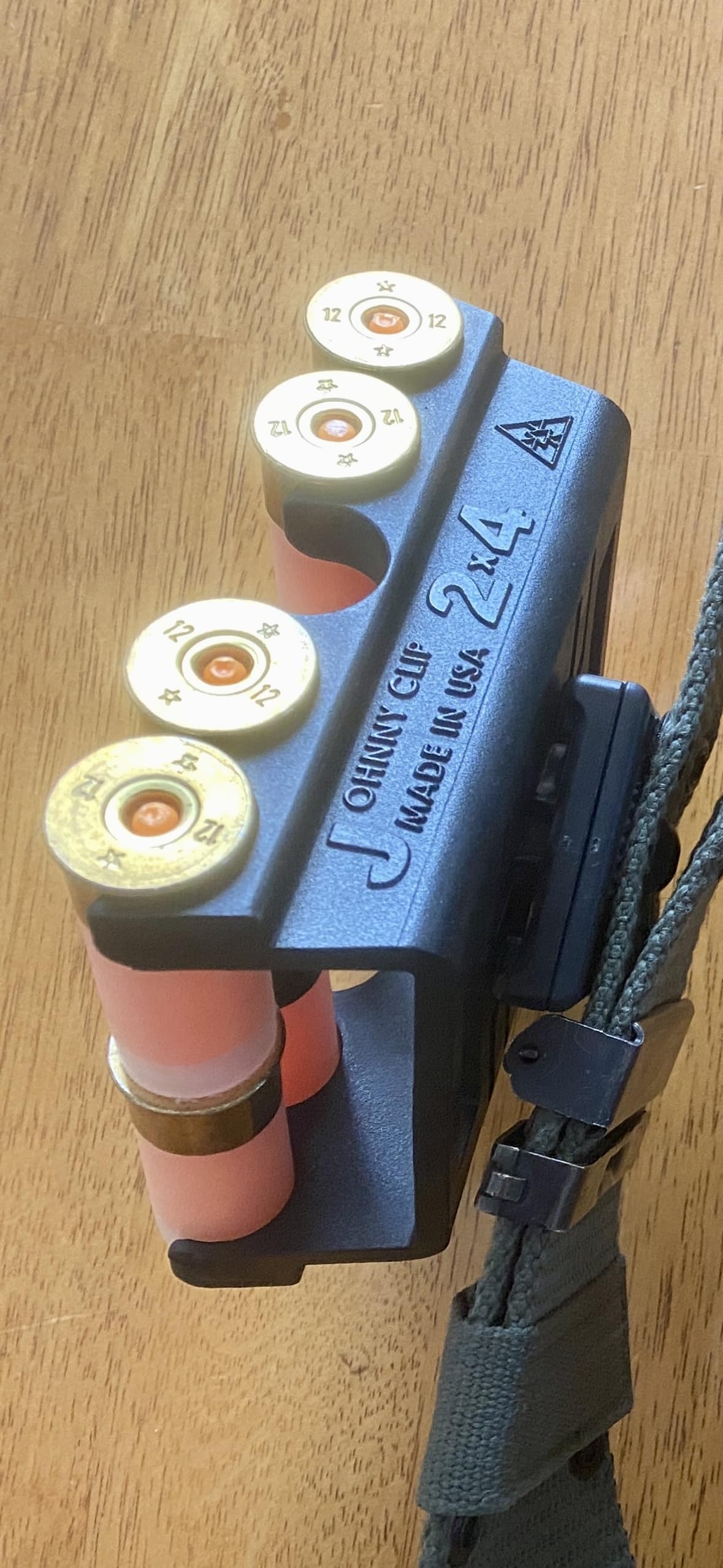 Johnny Clip 2x4-12 Gauge Caddy-Quad Loader-Speed Loader for 3 Gun Practical Shotgun-12 Gauge ShotShell Carrier Holder
