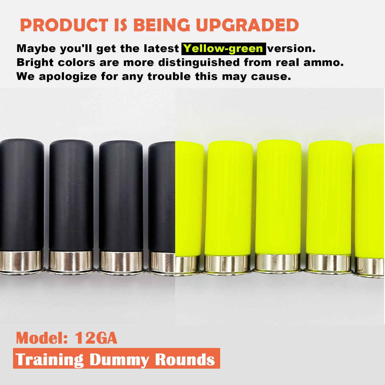 Bayattoo 12GA Safety Practice Rounds Action Trainer Dummy Round Dry Fire Training Snap Cap (6pk)