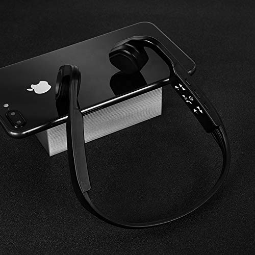 QT S Bone Conduction Headphones Bluetooth with Mic Titanium Lightweight Open-Ear Wireless Stereo Music IP65 Water & Sweat Resistant Answer Phone Call for Running Hiking Driving Bicycling Earphone
