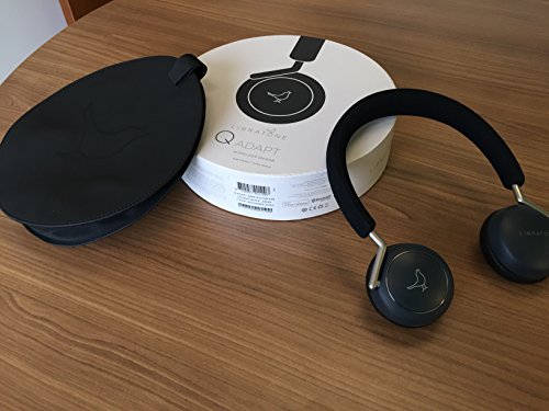 Libratone Q Adapt Active Noise Cancelling Headphones, Wireless Bluetooth Over Ear Headset w/Mic, CSR 8670 Chip, aptX Lossless Hi-Fi Sound with Deep Bass, 20 Hours Playtime for Travel Work TV-Black