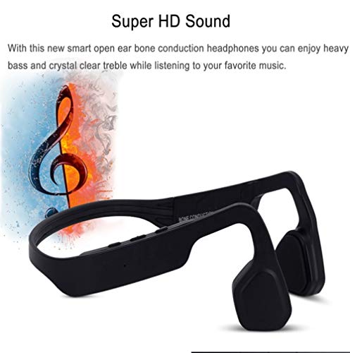 QT S Bone Conduction Headphones Bluetooth with Mic Titanium Lightweight Open-Ear Wireless Stereo Music IP65 Water & Sweat Resistant Answer Phone Call for Running Hiking Driving Bicycling Earphone