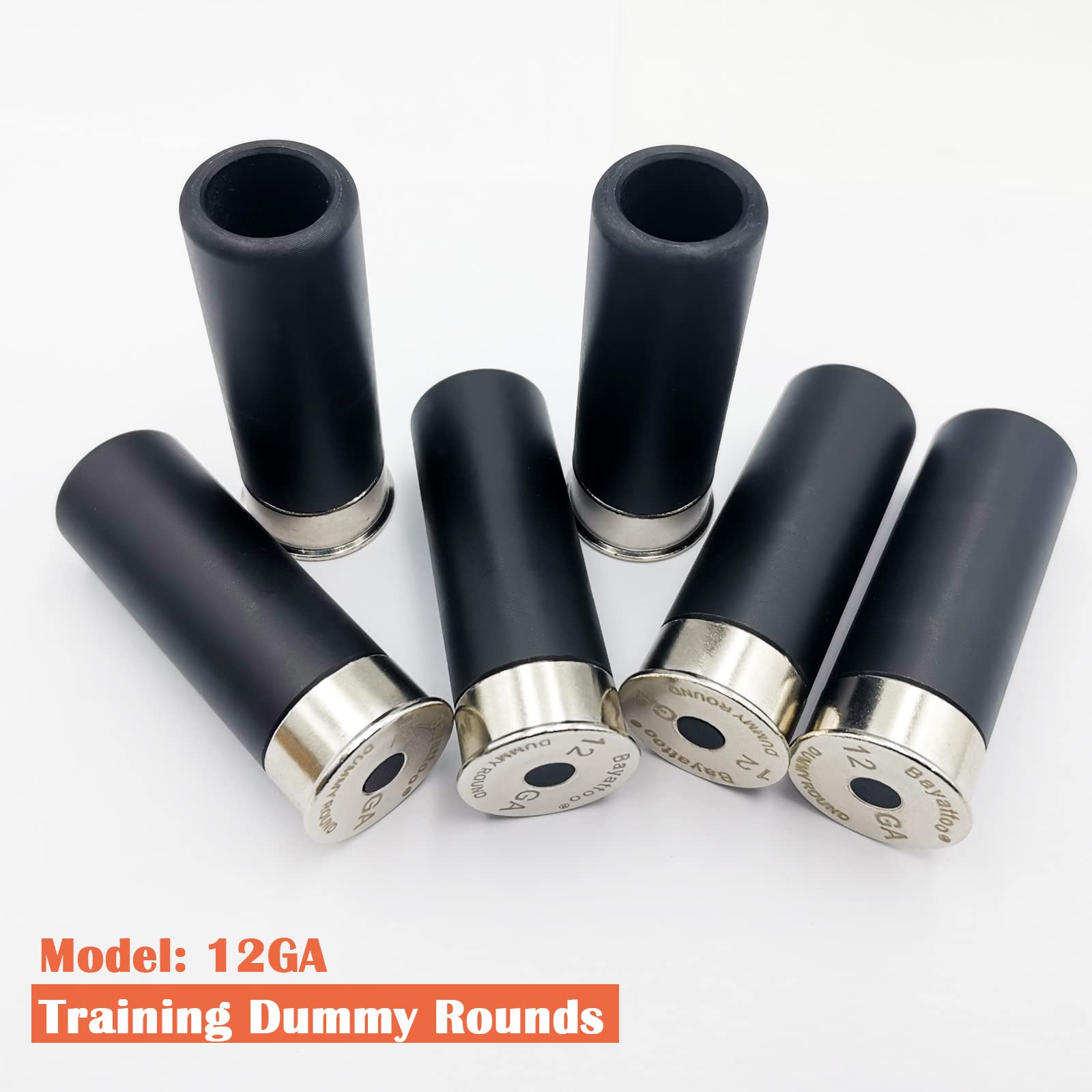 Bayattoo 12GA Safety Practice Rounds Action Trainer Dummy Round Dry Fire Training Snap Cap (6pk)