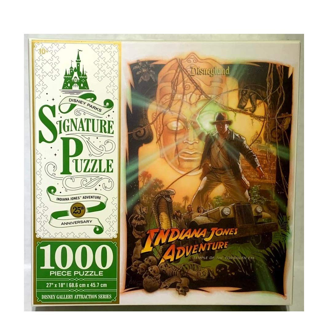 Disney Parks Signature Puzzle Indiana Jones Adventure 25th Anniversary 1000 Piece Puzzle