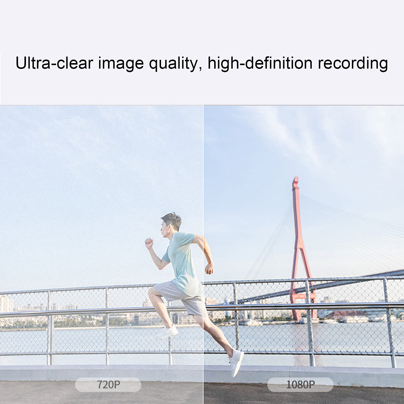Zerodis Sports DV Surveillance Outdoor Camera, Rechargeable Battery Powered 1080P Wireless WiFi with Night Vision Spotlight AI Motion Detection USB Powered for Daily Exercise