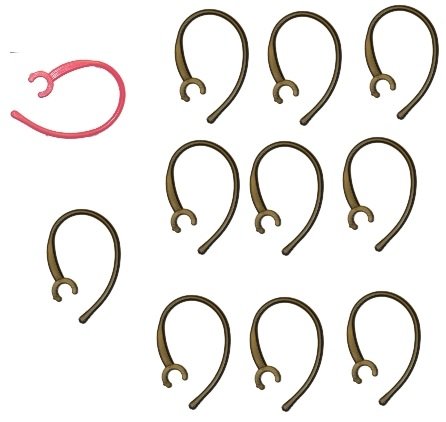 Samsung HM3000 Replacement Ear Hook for Samsung Hm6000/Hm1300/Hm1900 Bluetooth Headsets - Raspberry/Black