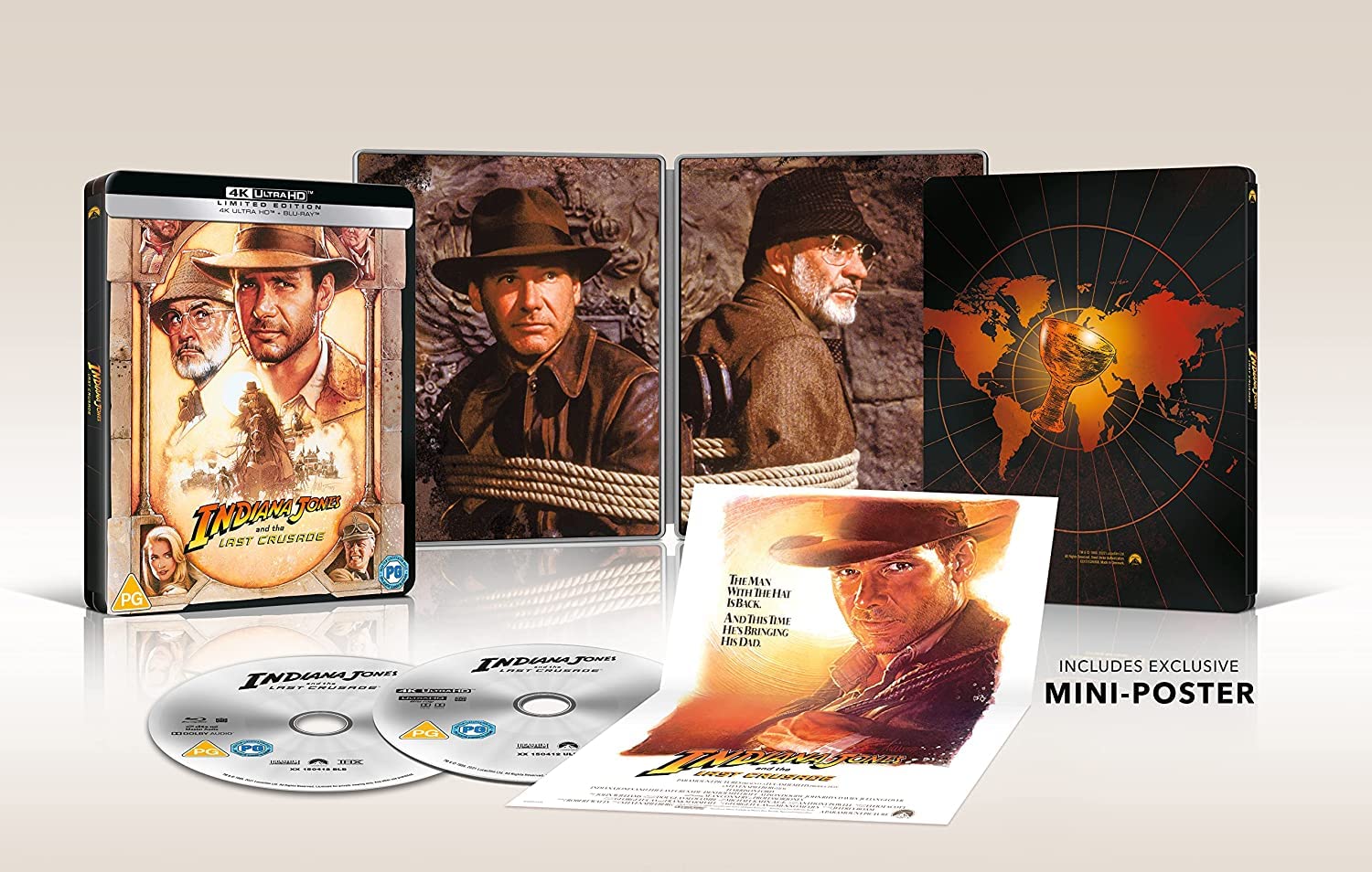 Indiana Jones and the Last Crusade Limited Edition Steelbook [4K UHD + Blu-ray]