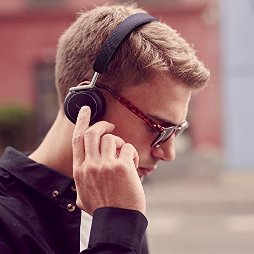 Libratone Q Adapt Active Noise Cancelling Headphones, Wireless Bluetooth Over Ear Headset w/Mic, CSR 8670 Chip, aptX Lossless Hi-Fi Sound with Deep Bass, 20 Hours Playtime for Travel Work TV-Black