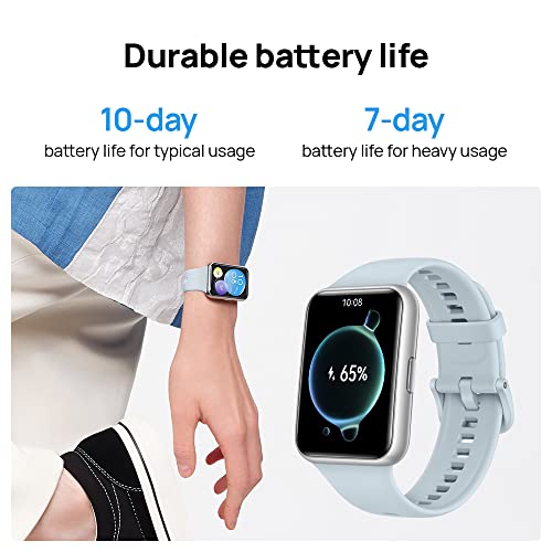 HUAWEI Watch FIT 2 Smartwatch, 1.74-inch Display, Bluetooth Calling, Up to 10 Days Battery Life, Quick-Workout Animations - (Blue)