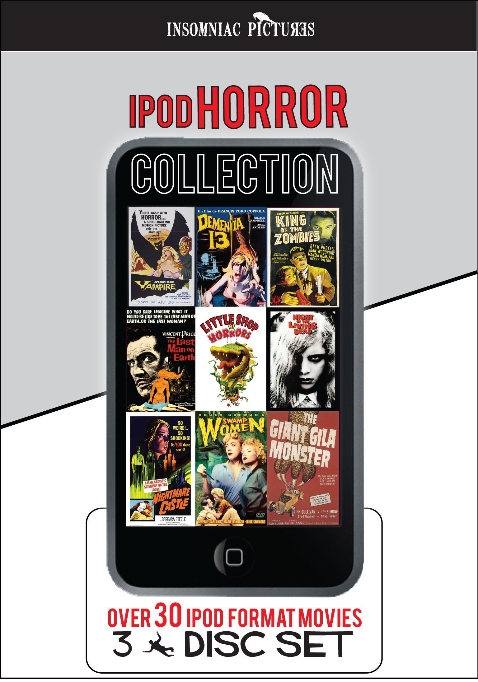 ipod horror DVD - 30 ipod iphone ready movies