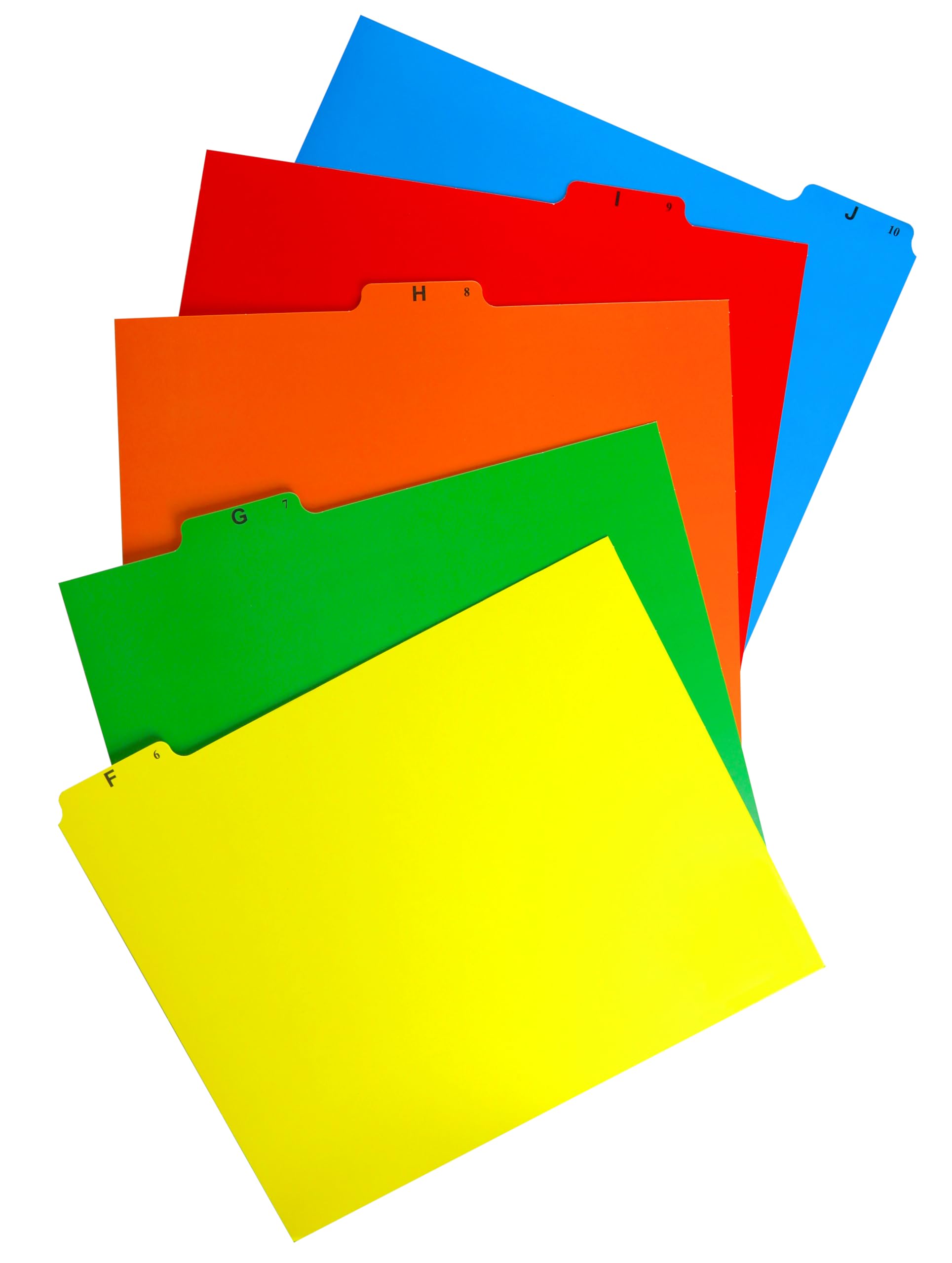 Iconikal Alphabetical File Guide Set, 5 Tabs Across, Manila, Letter Size