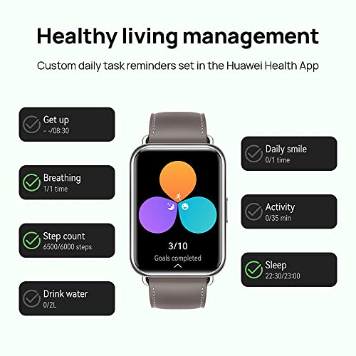 HUAWEI Watch FIT 2 Smartwatch, 1.74-inch Display, Bluetooth Calling, Up to 10 Days Battery Life, Quick-Workout Animations - (Blue)