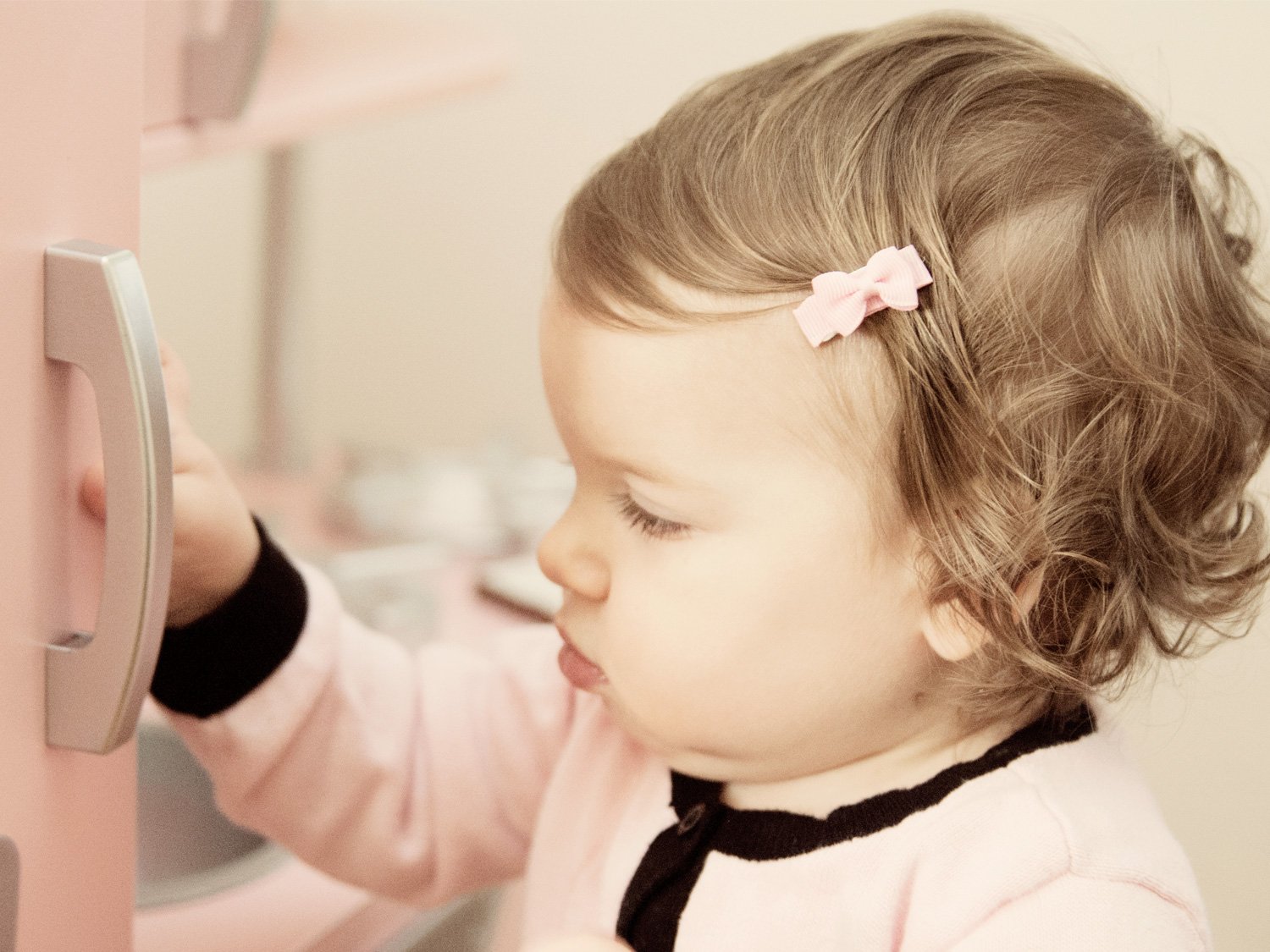 Baby Wisp 5 Tiny Grosgrain Tuxedo Hair Bows Baby Girls Toddler Clips - Little & Brave Gift Set